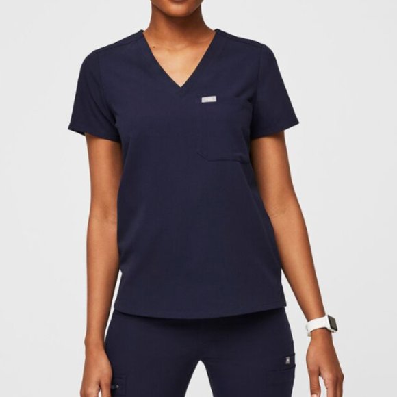 Figs | Tops | Figs Catarina One Pocket Navy Blue Scrub Top Fw00 M ...